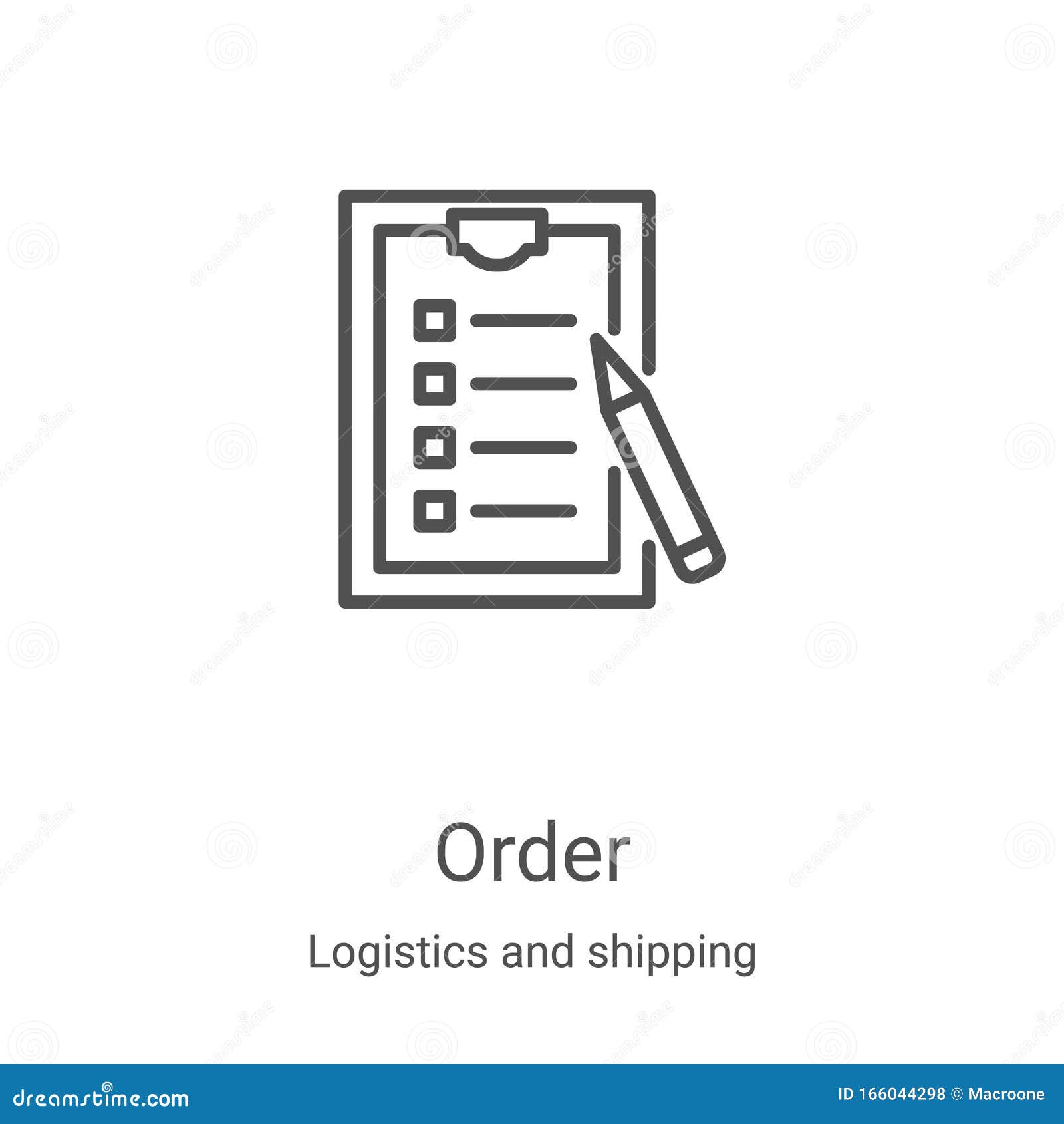 Order Icon Vector from Logistics and Shipping Collection. Thin Line ...