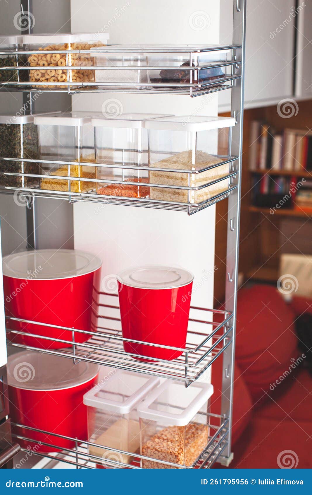 Order in the Kitchen. Storage System. Stock Photo - Image of ideas ...