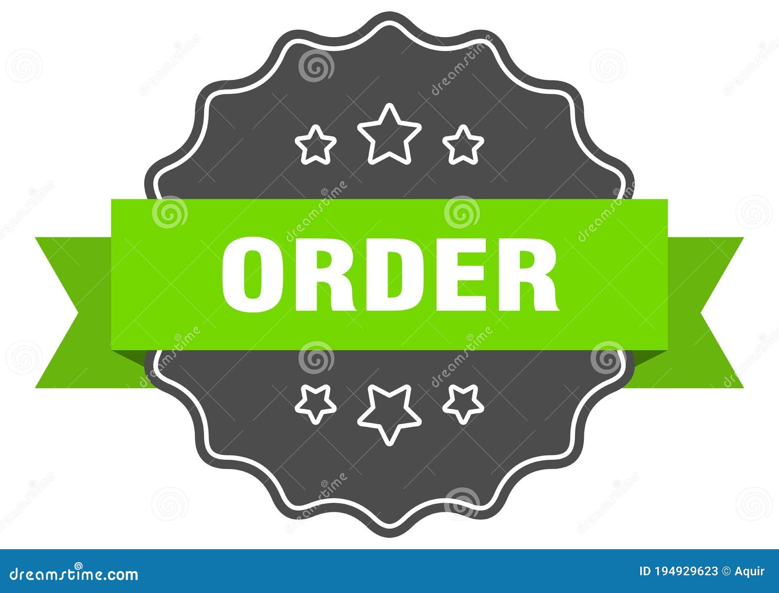 Order Label. Order Isolated Seal. Sticker. Sign Stock Vector ...