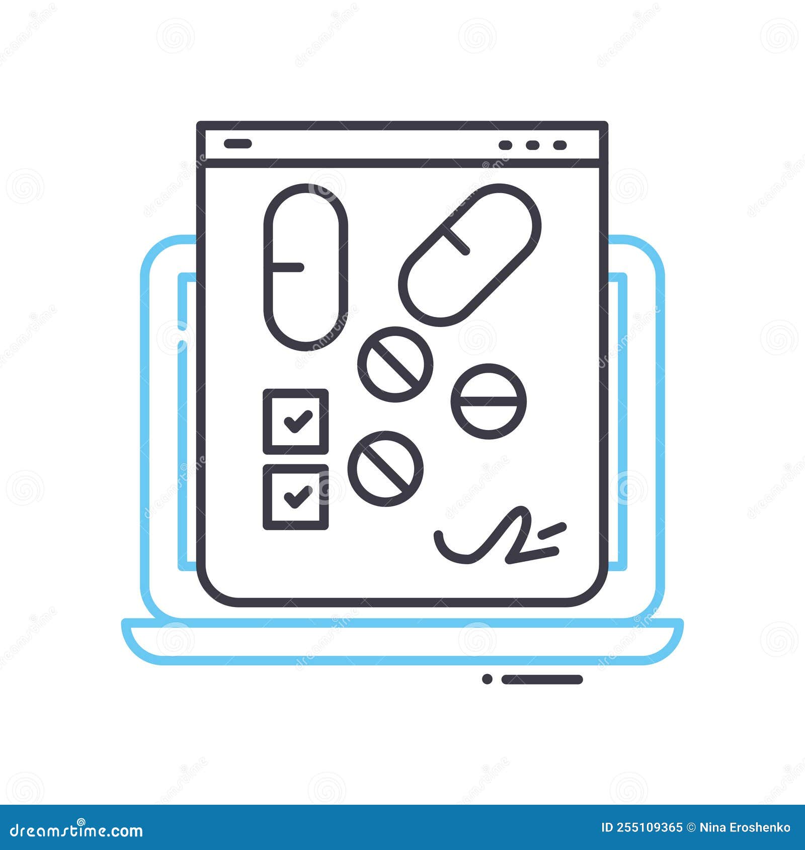 Order Line Icon, Outline Symbol, Vector Illustration, Concept Sign ...