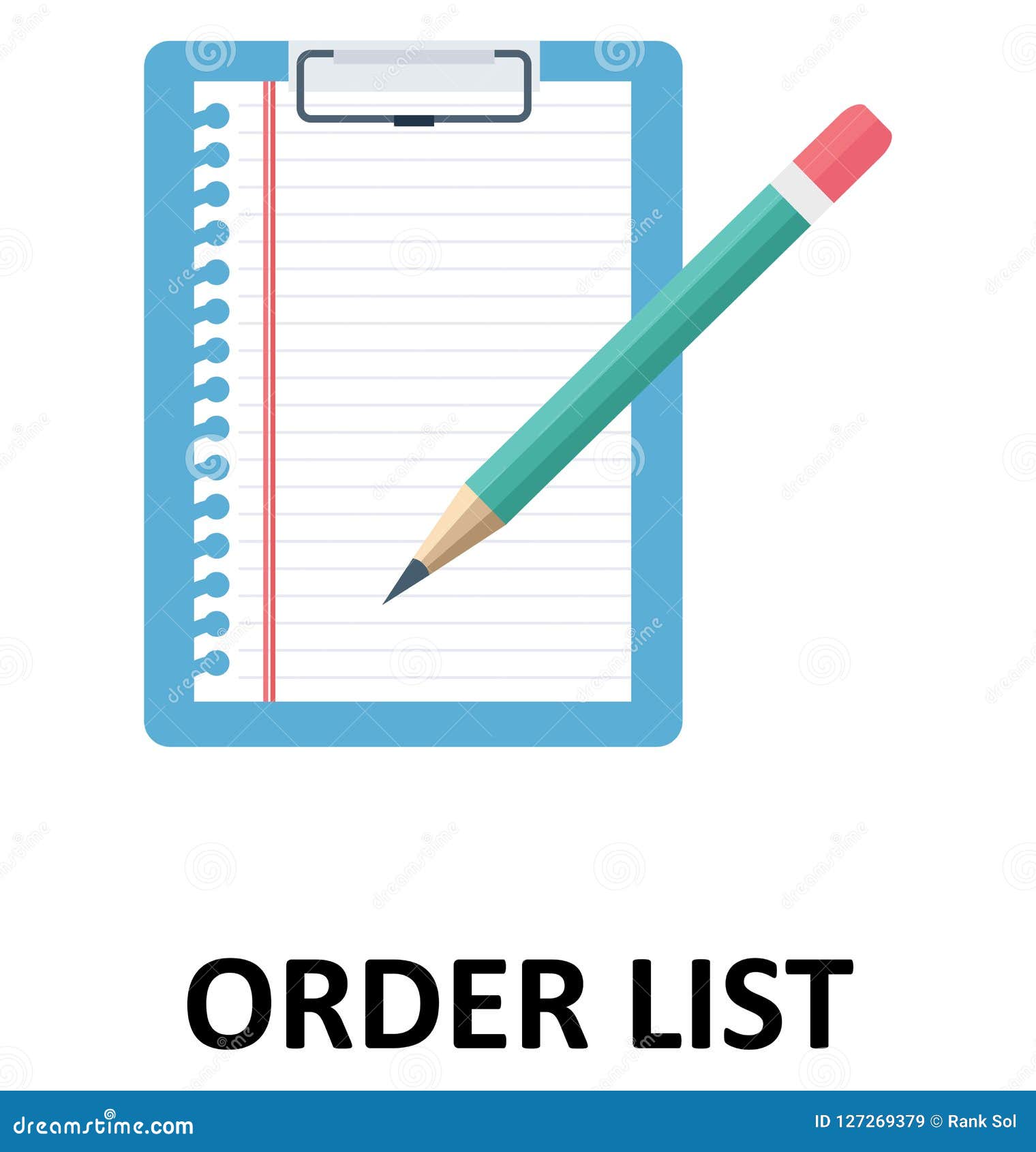 Order List Isolated Color Vector Illustration Icon Stock Vector ... Order List Isolated Color Vector Illustration Icon Stock Vector ...