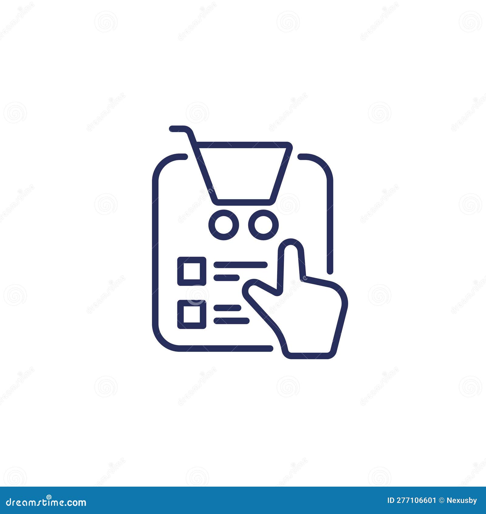 Order, List, Input Order Outline Icon Vector Illustration ...