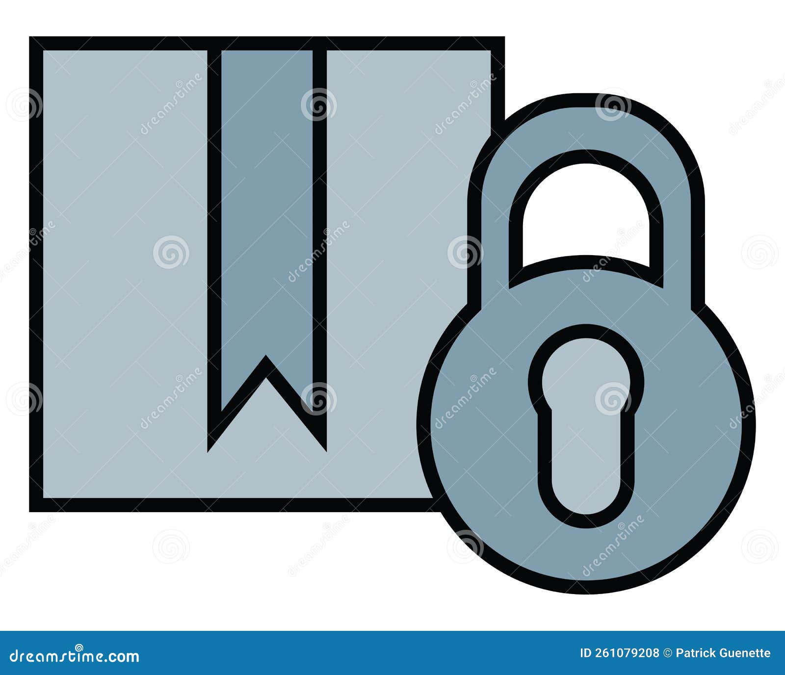 Order lock, icon stock vector. Illustration of lock - 261079208