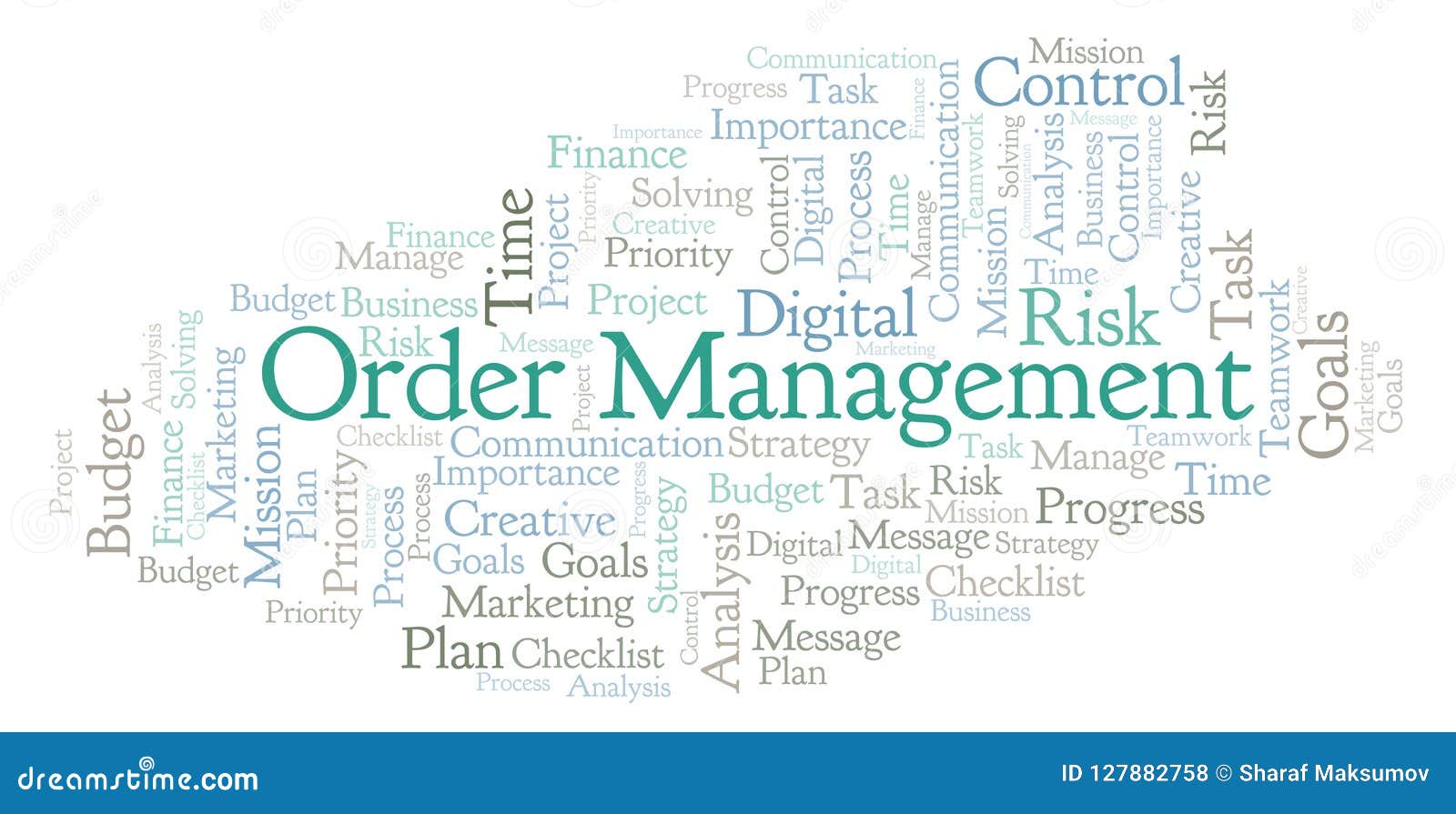 Order Management Word Cloud, Made with Text only. Stock Illustration ...
