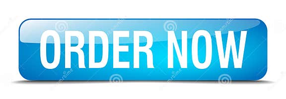 Order Now Blue Square 3d Realistic Web Button Stock Vector ...