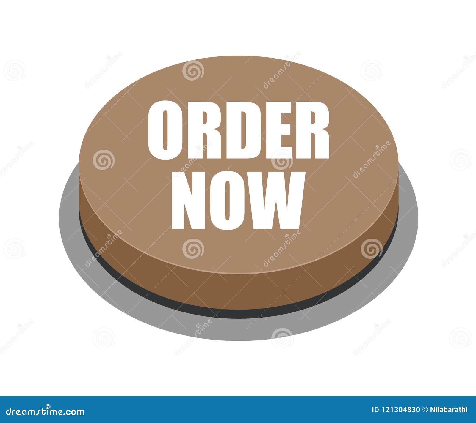 Order now button brown stock illustration. Illustration of select ...