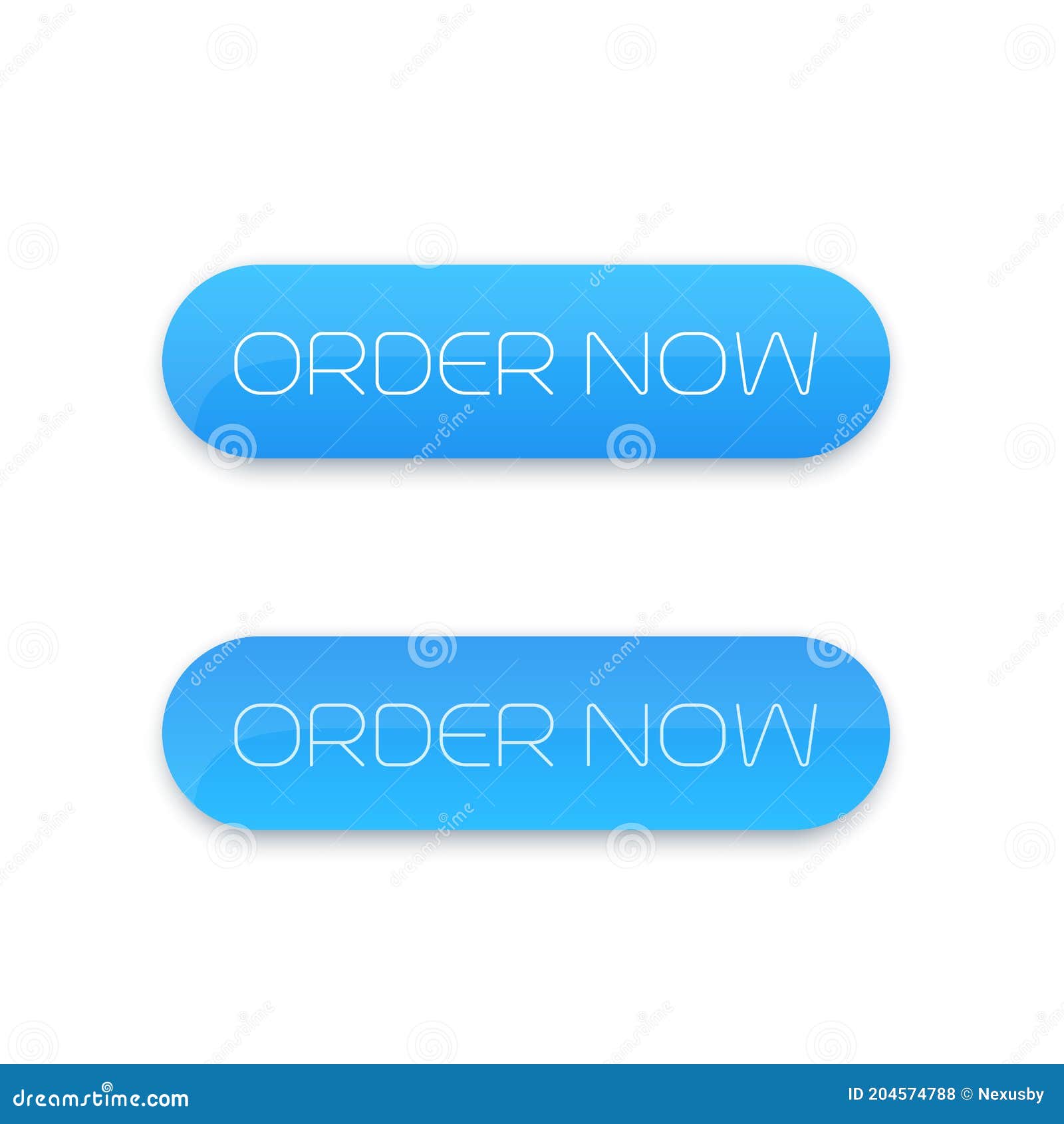 Order Now, Button for Web, Blue on White Stock Vector - Illustration of ...