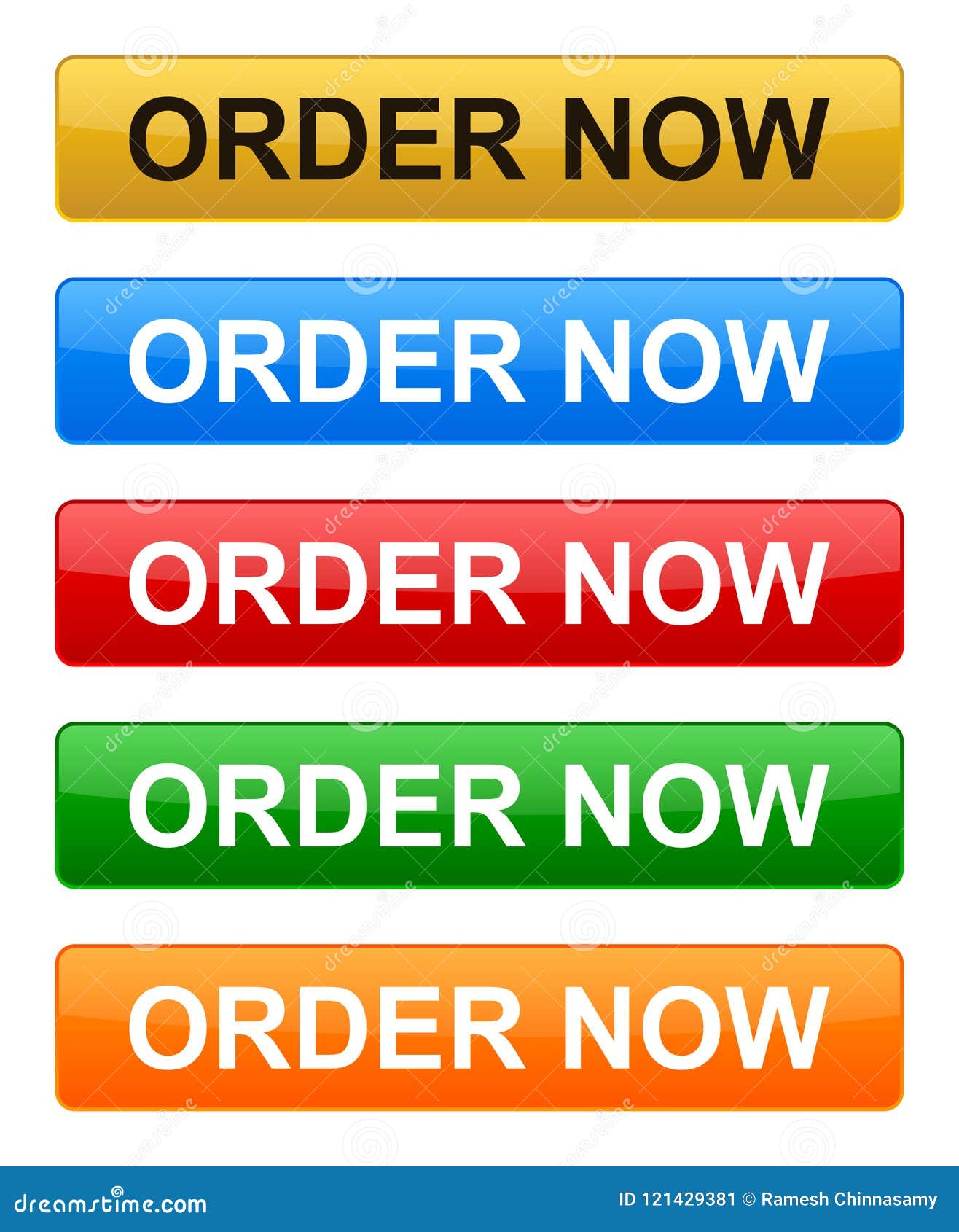 Order now buttons stock vector. Illustration of clip - 121429381