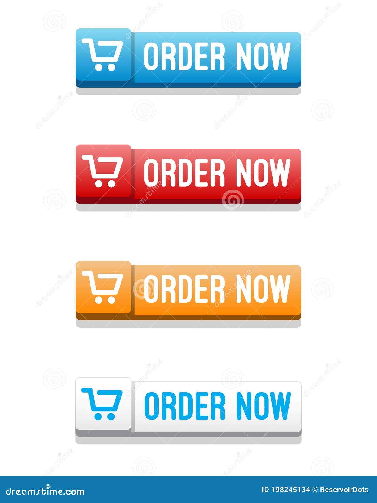 Order Now Buttons stock vector. Illustration of design - 198245134