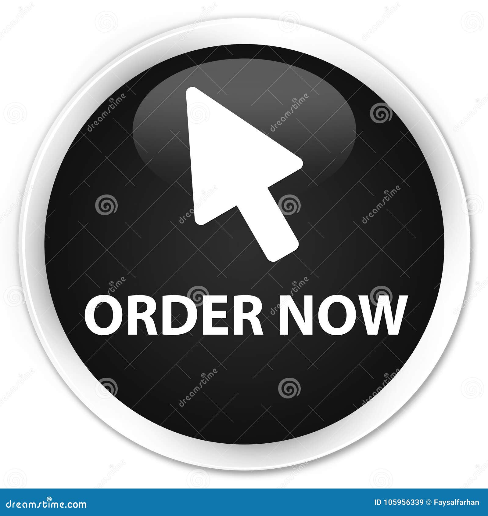 Order Now (cursor Icon) Premium Black Round Button Stock Illustration ...