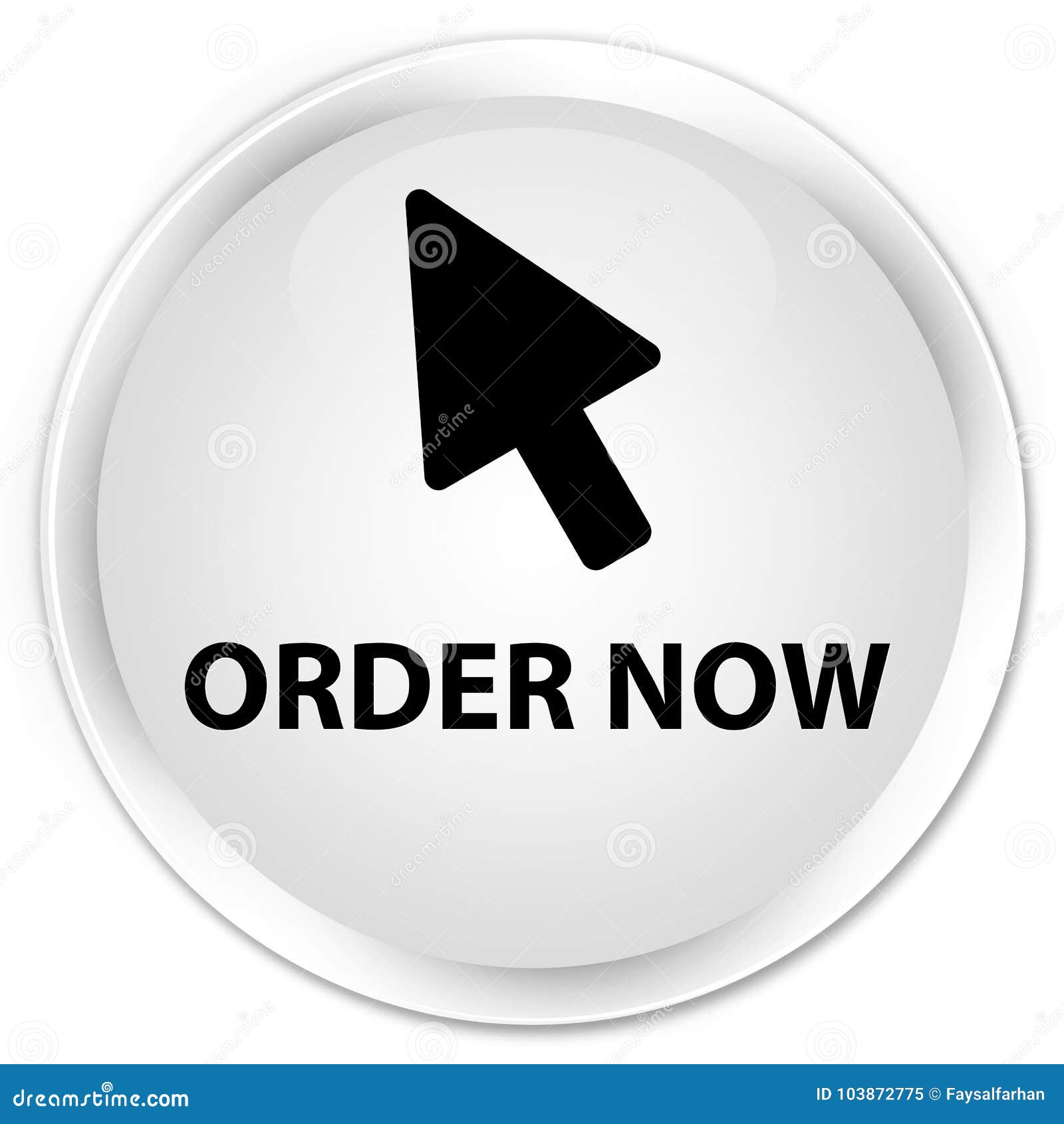 Order Now (cursor Icon) Premium White Round Button Stock Illustration ...