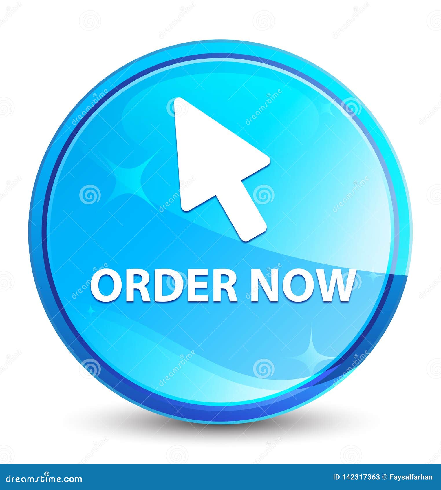 Order Now (cursor Icon) Splash Natural Blue Round Button Stock Vector ...