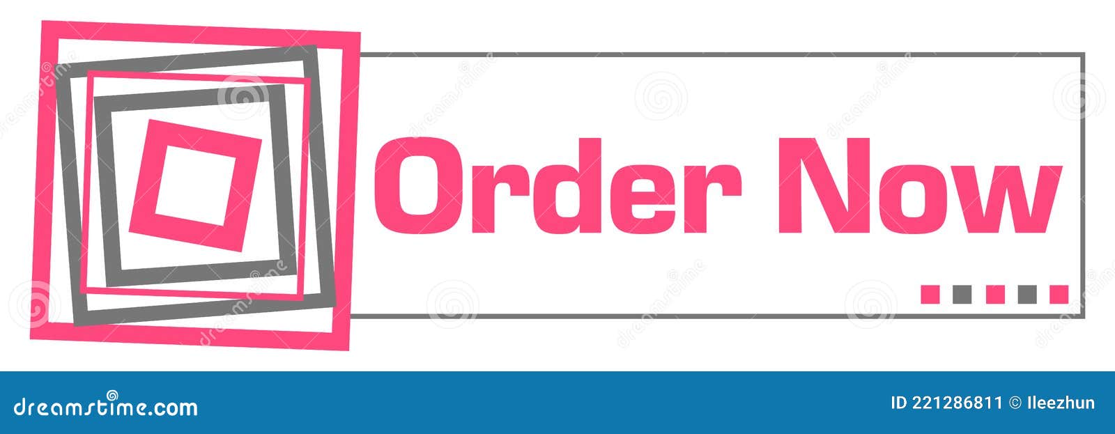 Order Now Pink Grey Borders Horizontal Stock Illustration ...