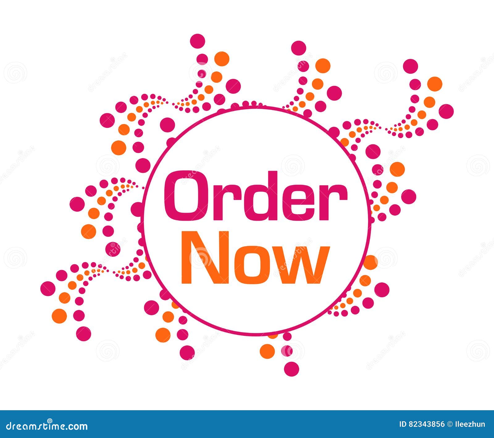 Order Now Pink Orange Abstract Dots Stock Illustrations – 2 Order Now ...