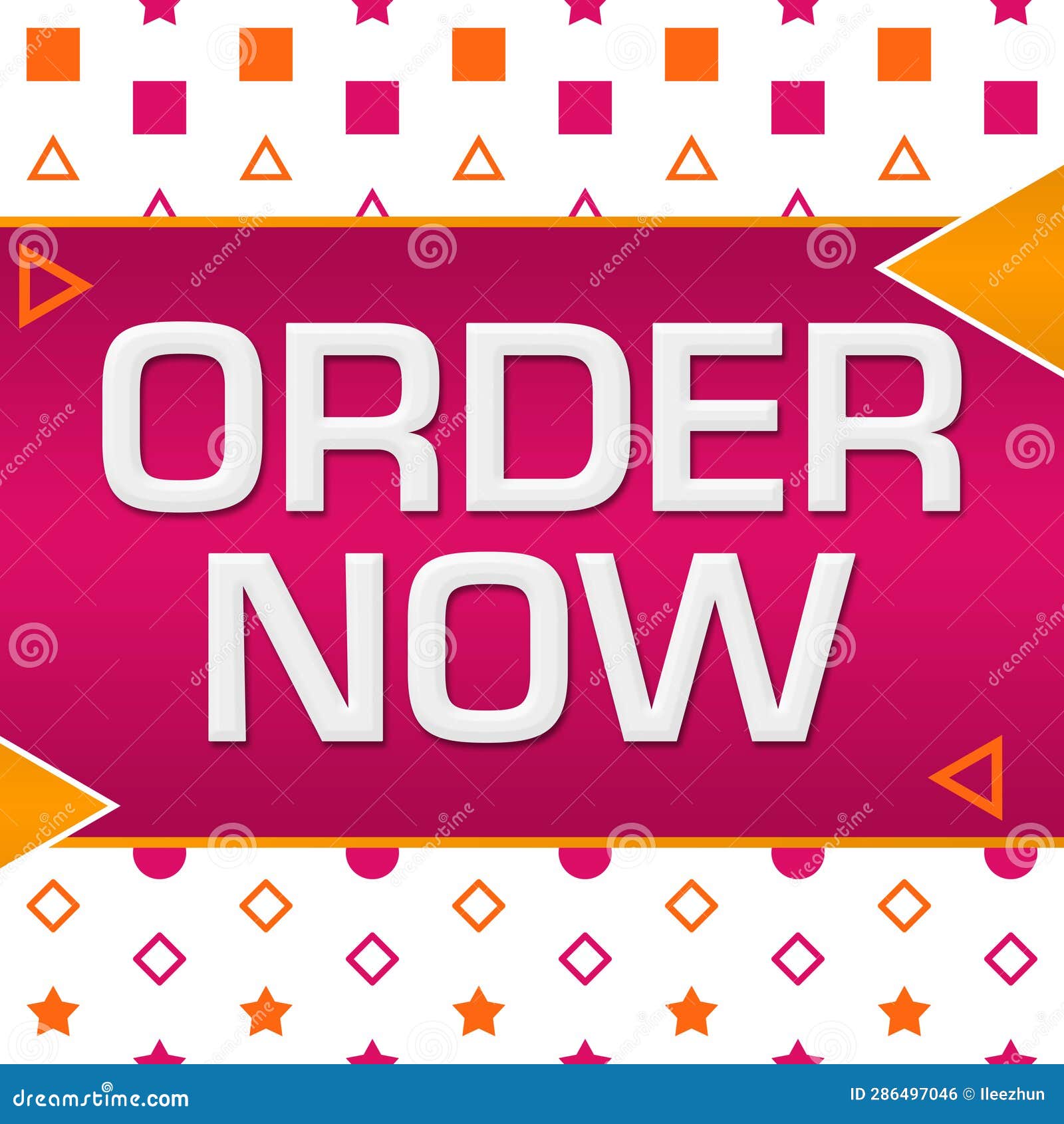 Order Now Pink Orange Basic Shapes Triangles Stock Illustration ...