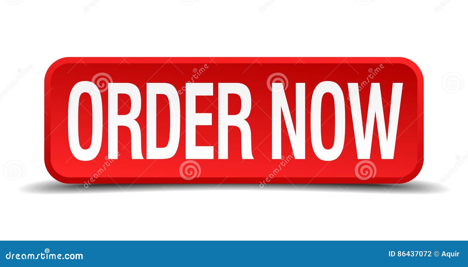 Order Now Red 3d Square Button Stock Vector - Illustration of ...