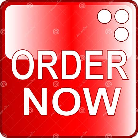 ORDER NOW red Web Button stock vector. Illustration of shopping - 18464355