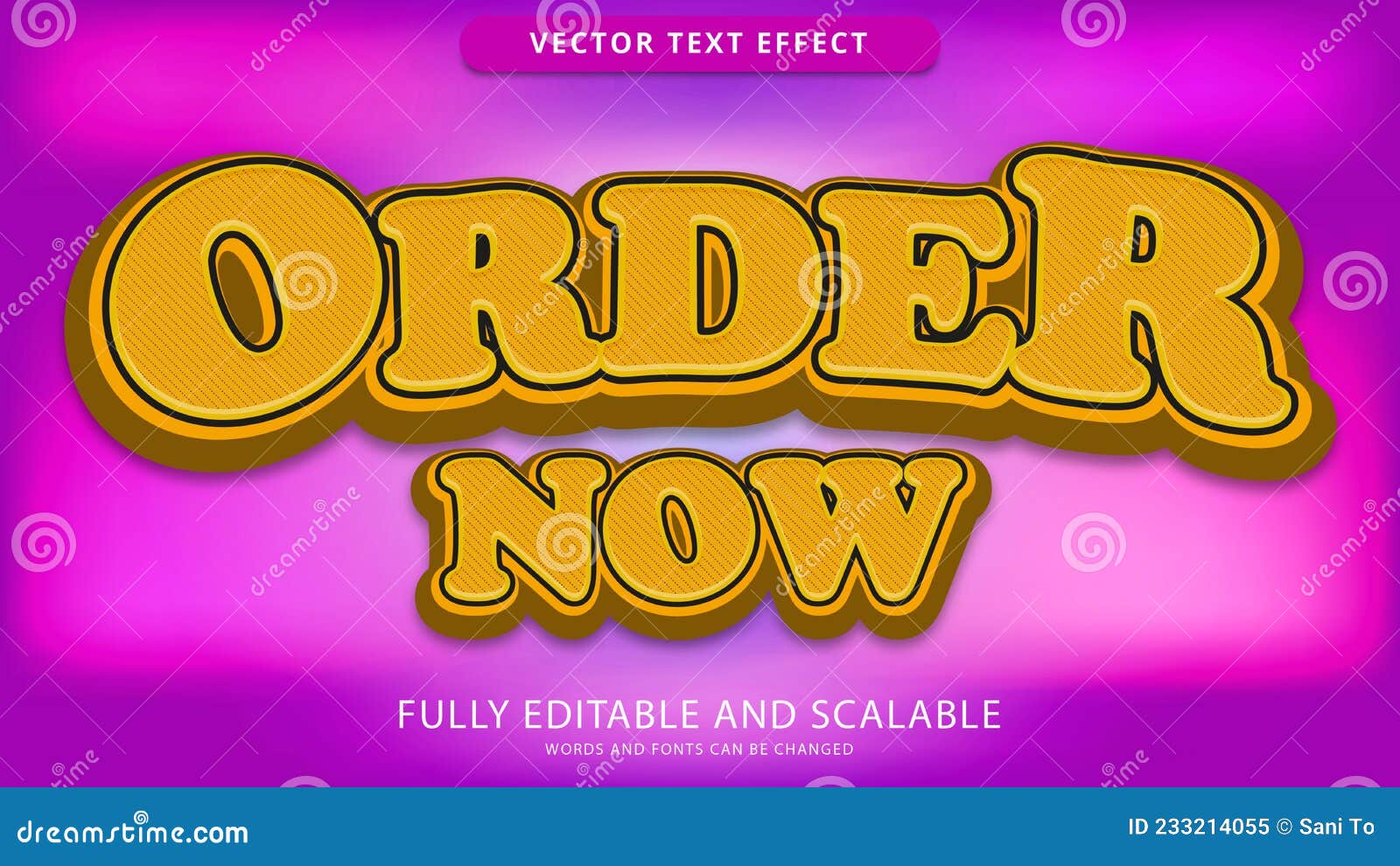 Order Now Text Effect Editable Eps File Stock Vector - Illustration of ...