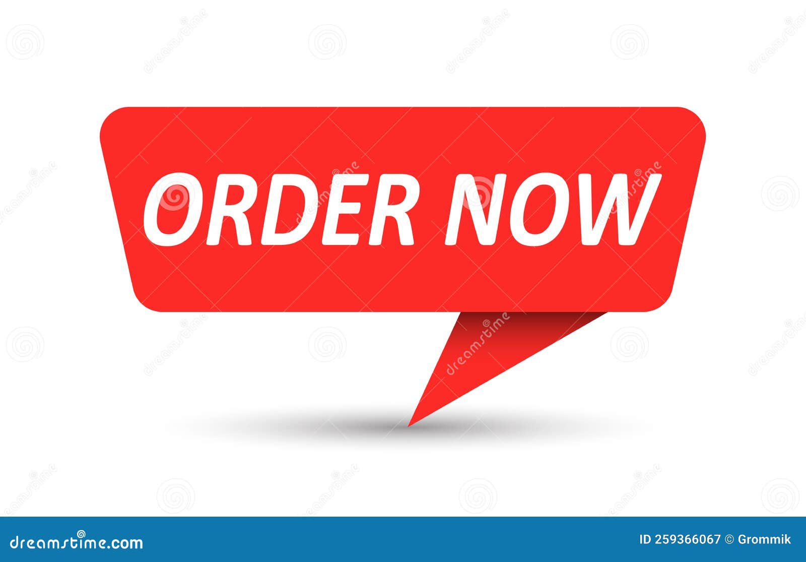 Order Now. Vector Banner, Pointer, Sticker, Label or Speech Bubble ...