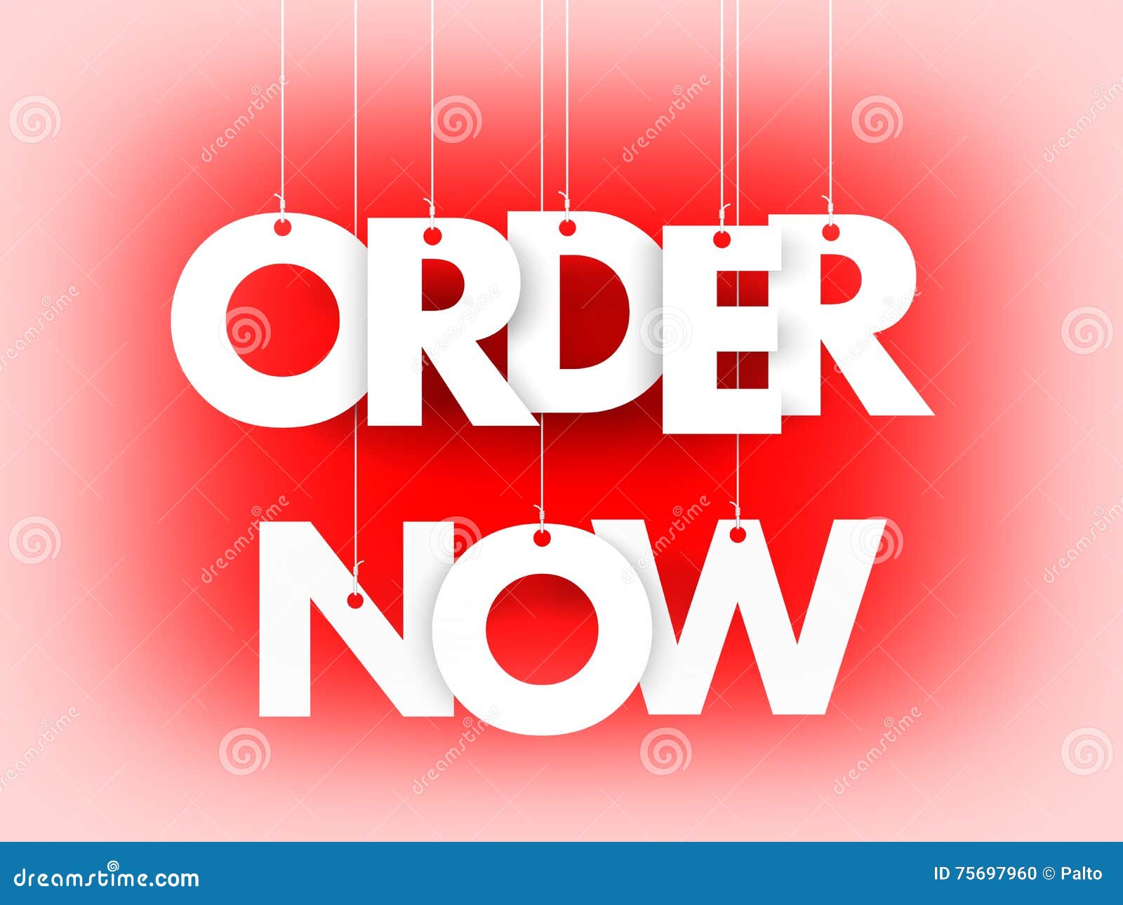 Order Now - Word Hanging on Orange Background Stock Illustration ...