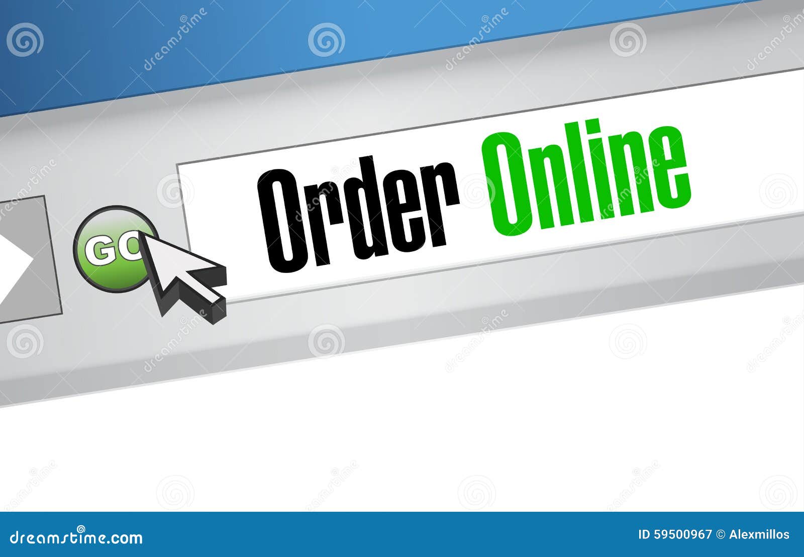 Order Online Browser Web Sign Concept Stock Illustration - Illustration ...