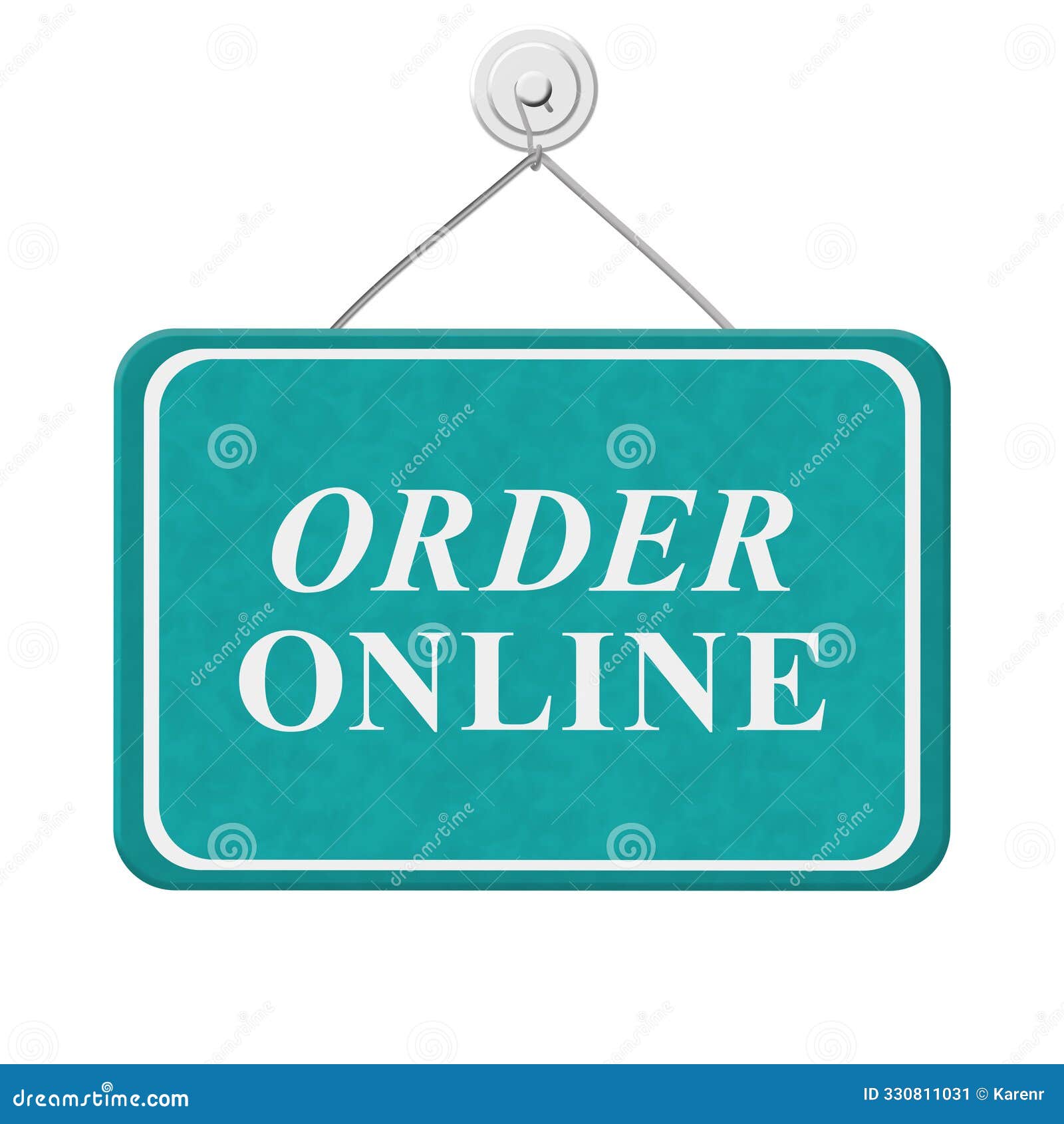 Order Online Hanging Sign Isolated on White Stock Image - Image of ...