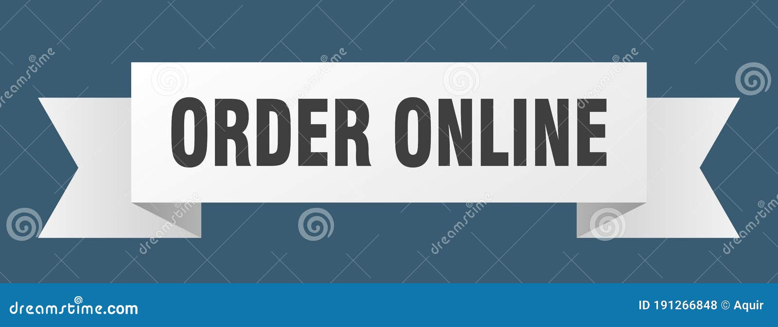 Order online ribbon. stock vector. Illustration of banner - 191266848