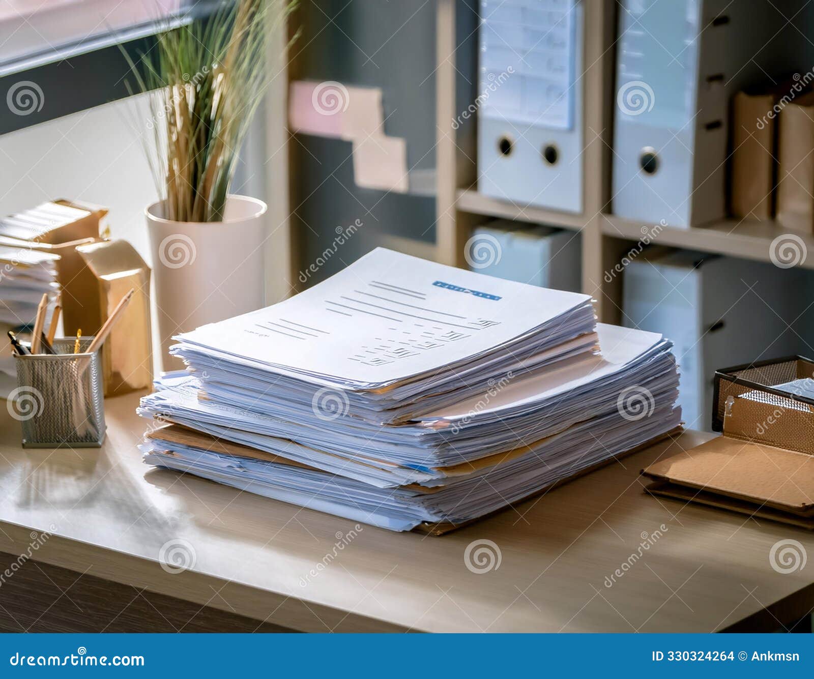 Order and Organization Featuring Elements Like Organized Documents ...