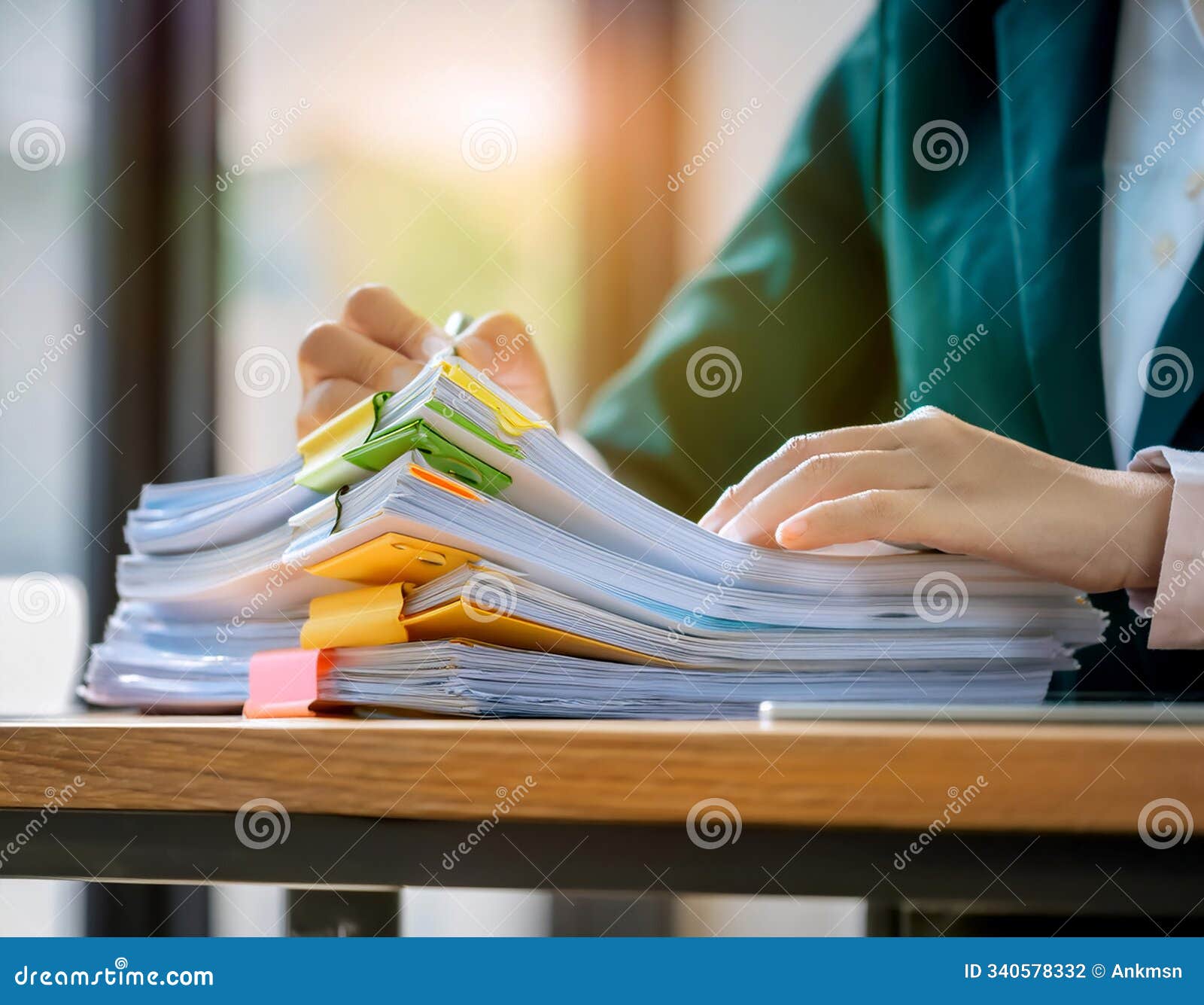 Order and Organization Featuring Elements Like Organized Documents ...