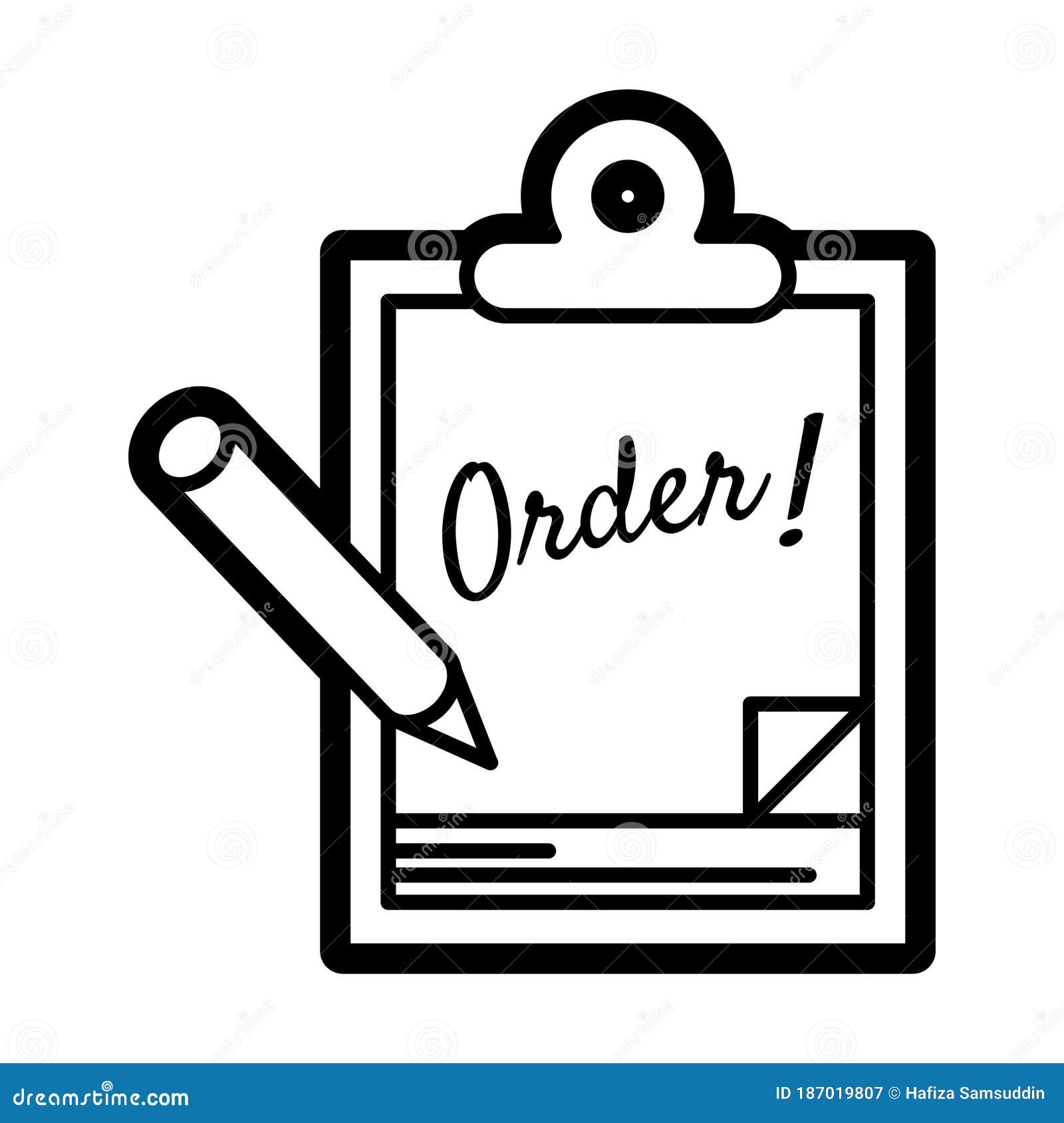 Order Pad. Vector Illustration Decorative Design Stock Vector ...