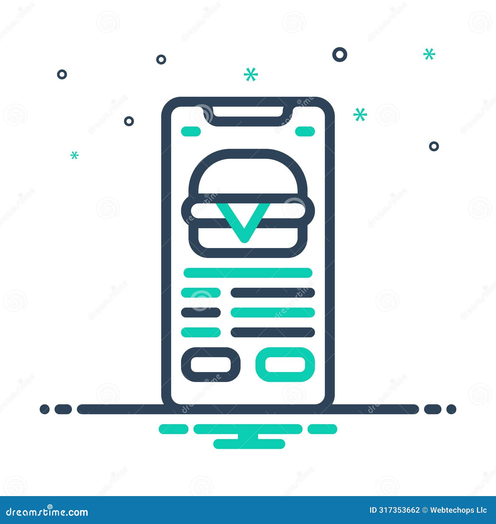 Mix Icon for Order by Phone, Order and Shipping Stock Vector ...