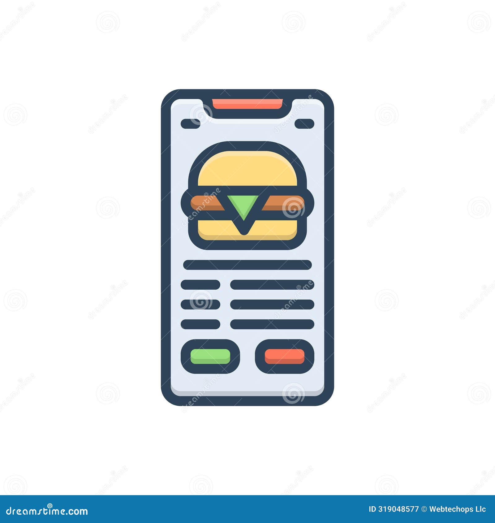 Color Illustration Icon for Order by Phone, Order and Shipping Stock ...