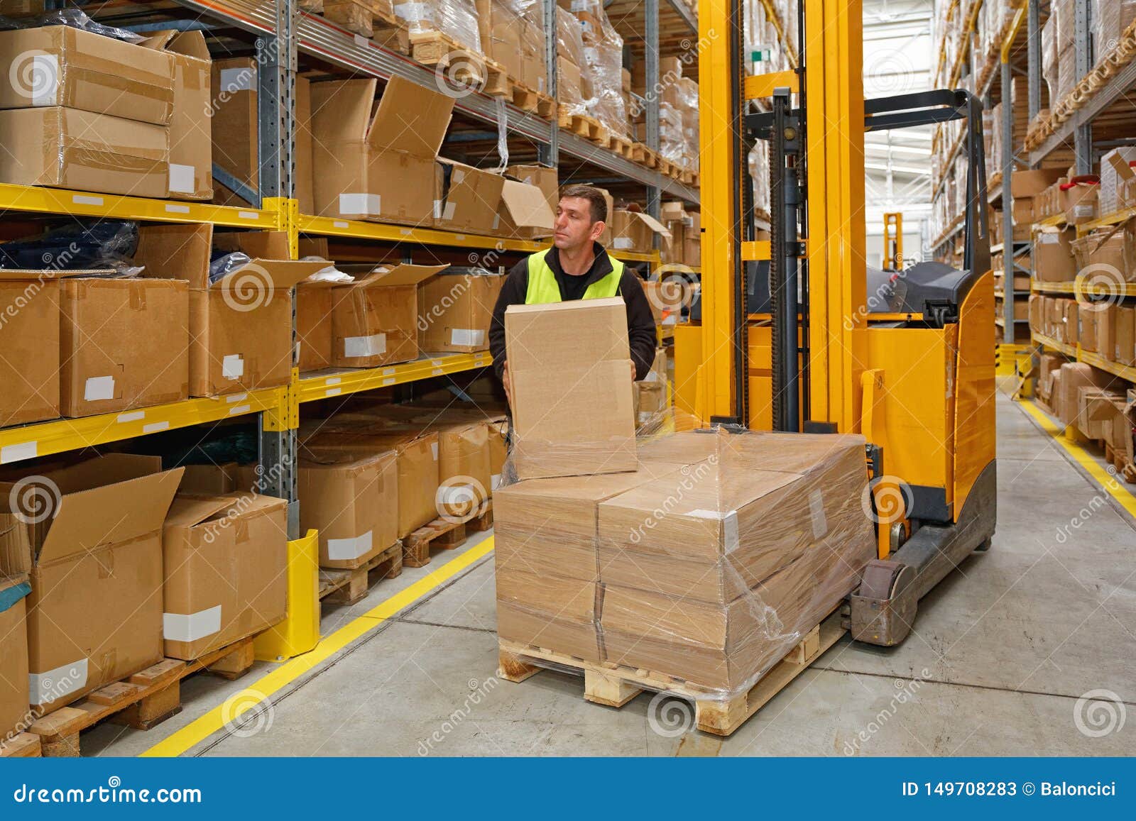 Order Picker stock image. Image of transport, vehicle - 149708283