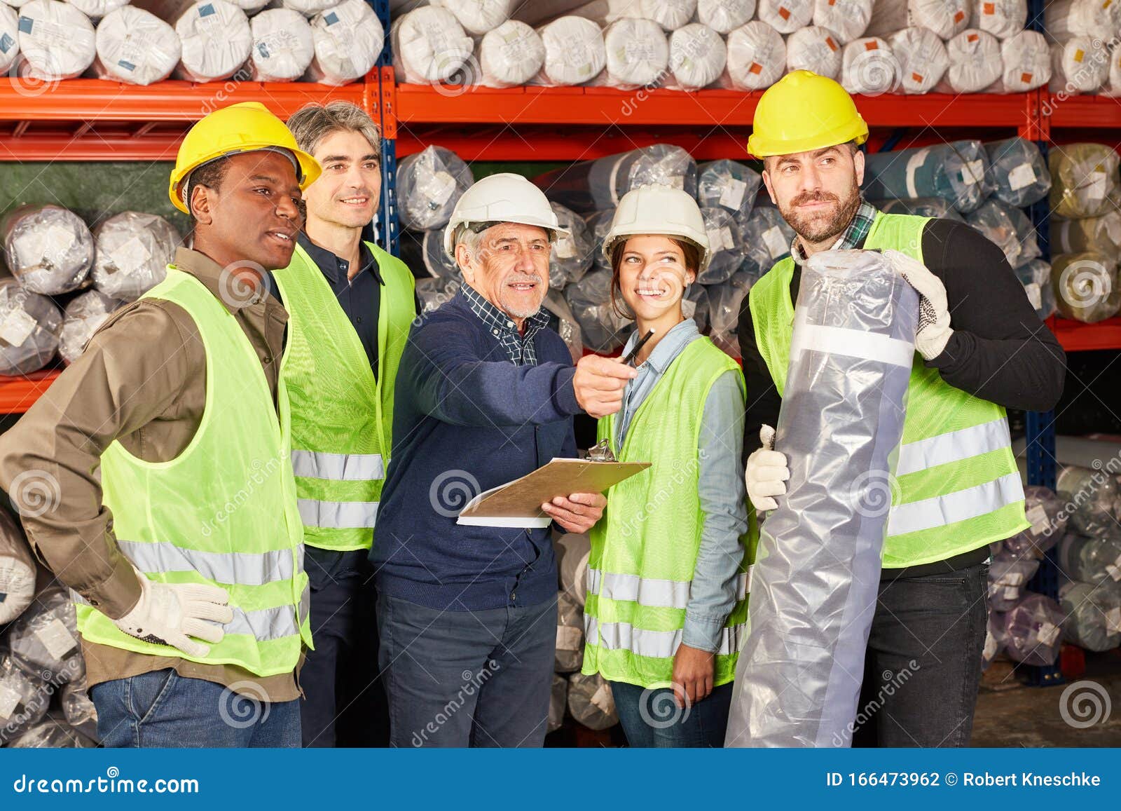 Order Pickers and Colleagues in the Logistics Team Stock Photo - Image ...