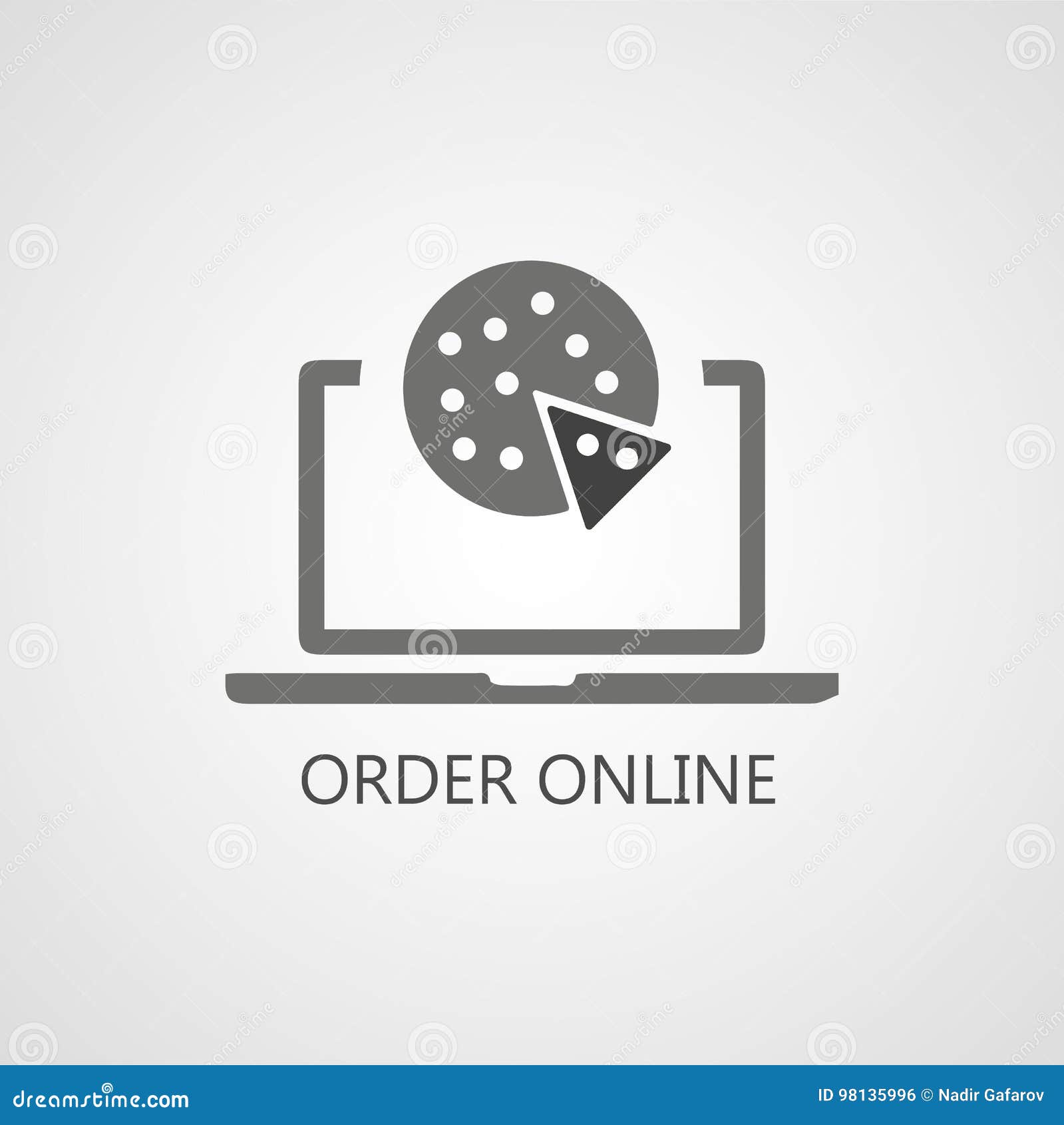 Order pizza online icon stock illustration. Illustration of isolated ...