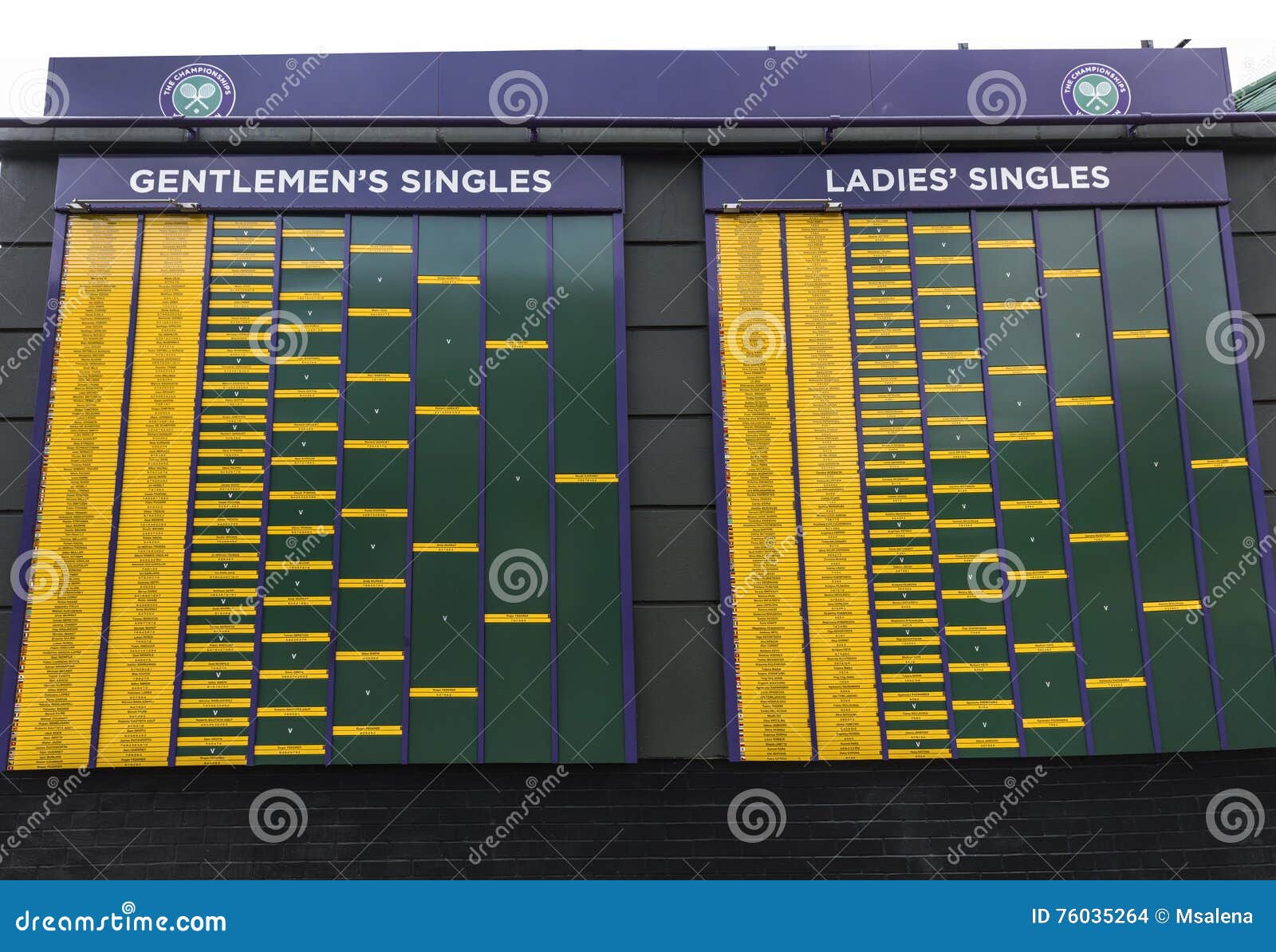 Order of Play editorial stock image. Image of information - 76035264