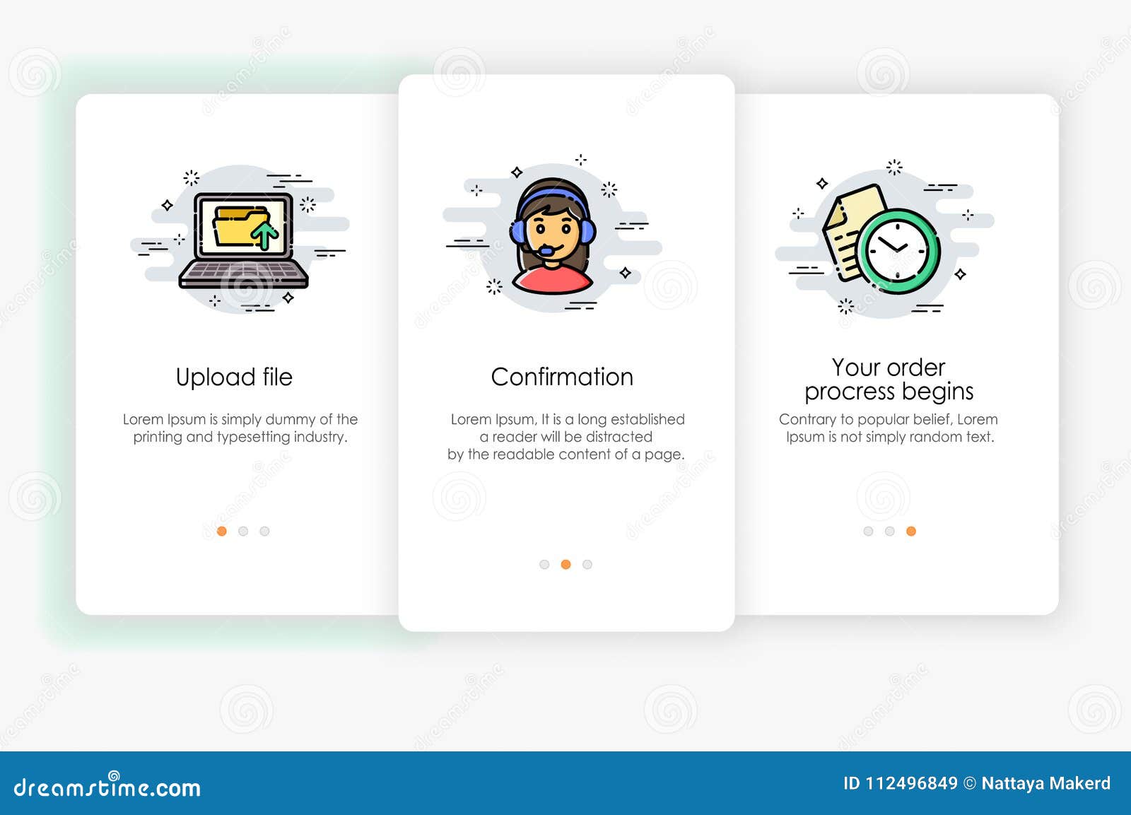 Order Process Concept. How To Order. Modern And Simplified Illustration ...