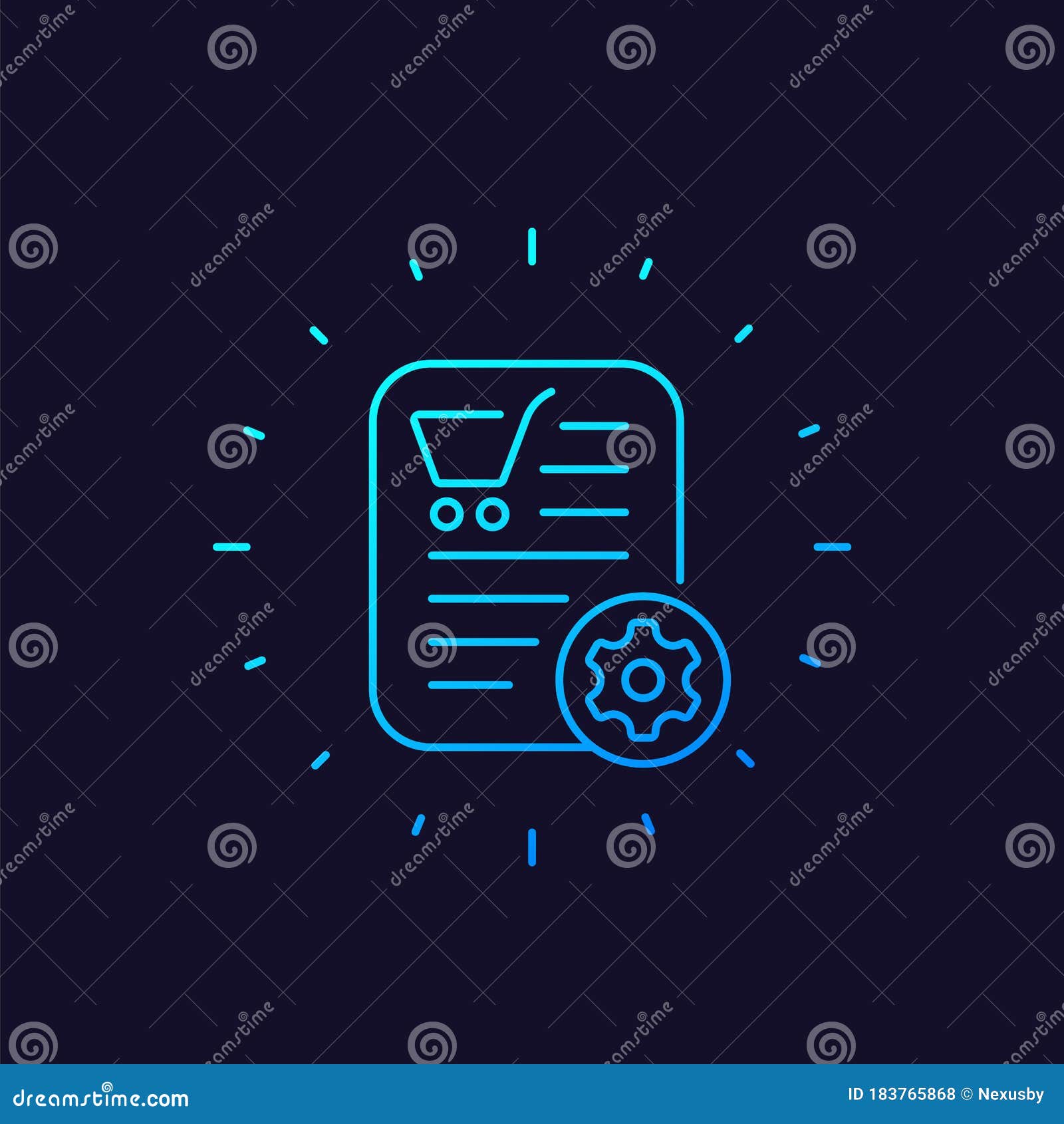 Order Processing Flat Vector Illustration. Mobile Shopping Application ...