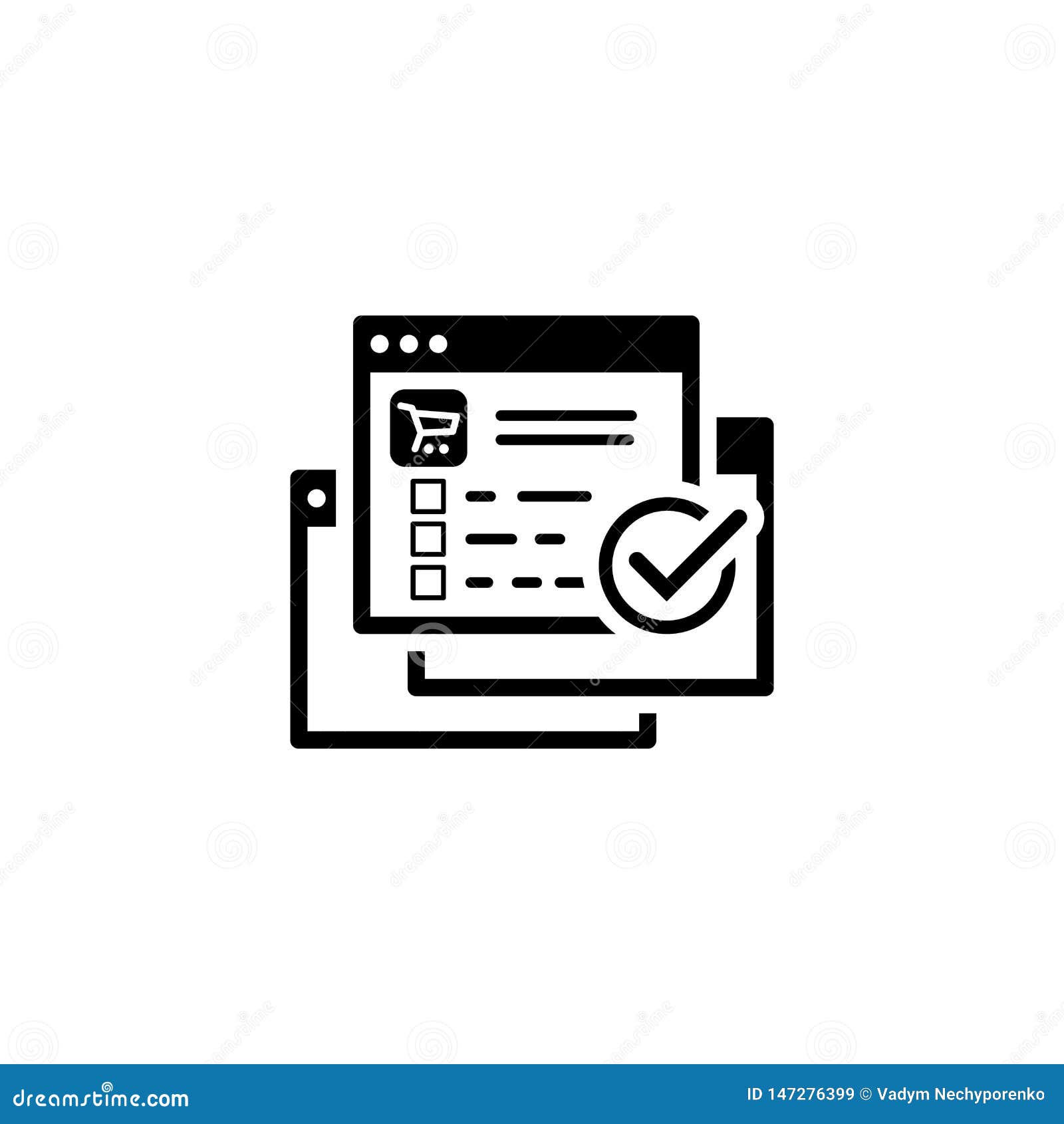 Order Processing Icon. Flat Design Stock Illustration - Illustration of ...