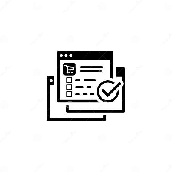 Order Processing Icon. Flat Design Stock Illustration - Illustration of ...