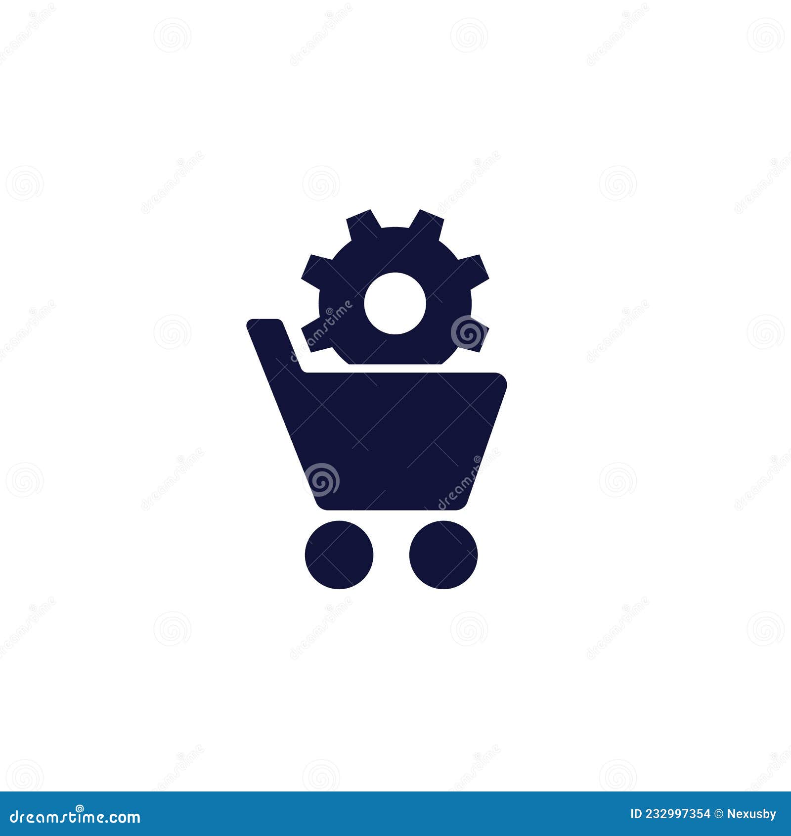 Order Processing or Procurement Icon on White Stock Vector - Illustration of online, commerce ...