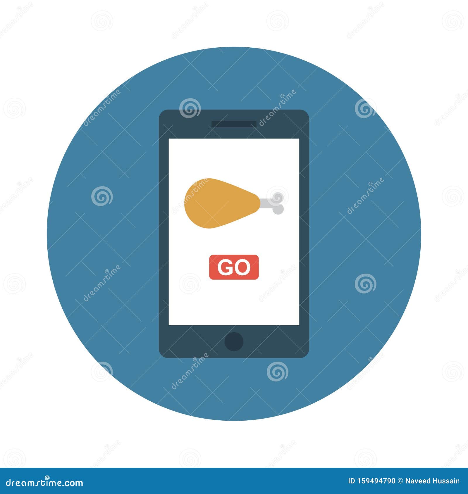 Order Reception Vector Flat Icon Stock Illustration - Illustration of ...