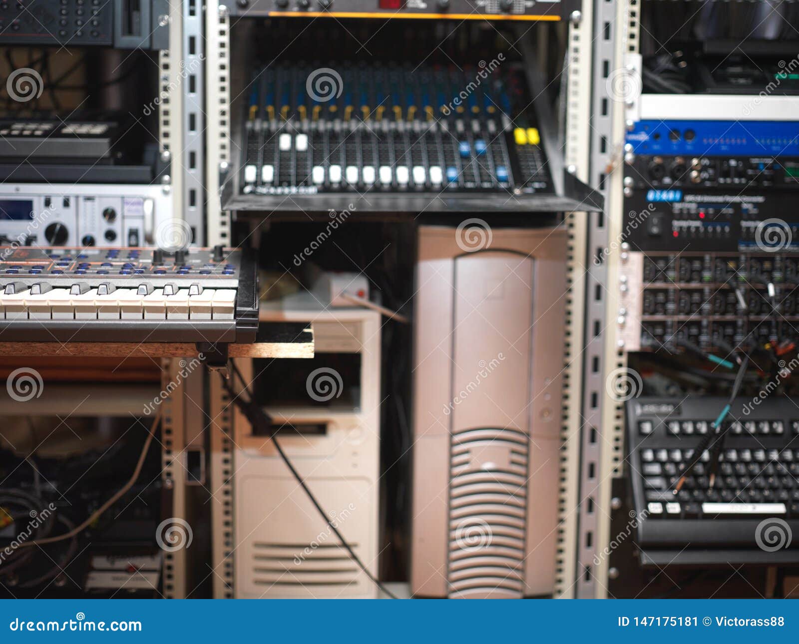 Order in recording studio stock image. Image of rack - 147175181