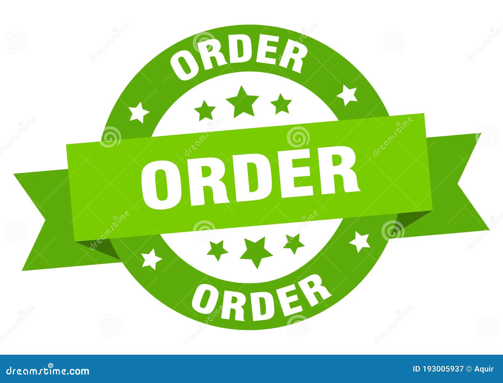 Order Round Ribbon Isolated Label. Order Sign Stock Vector ...