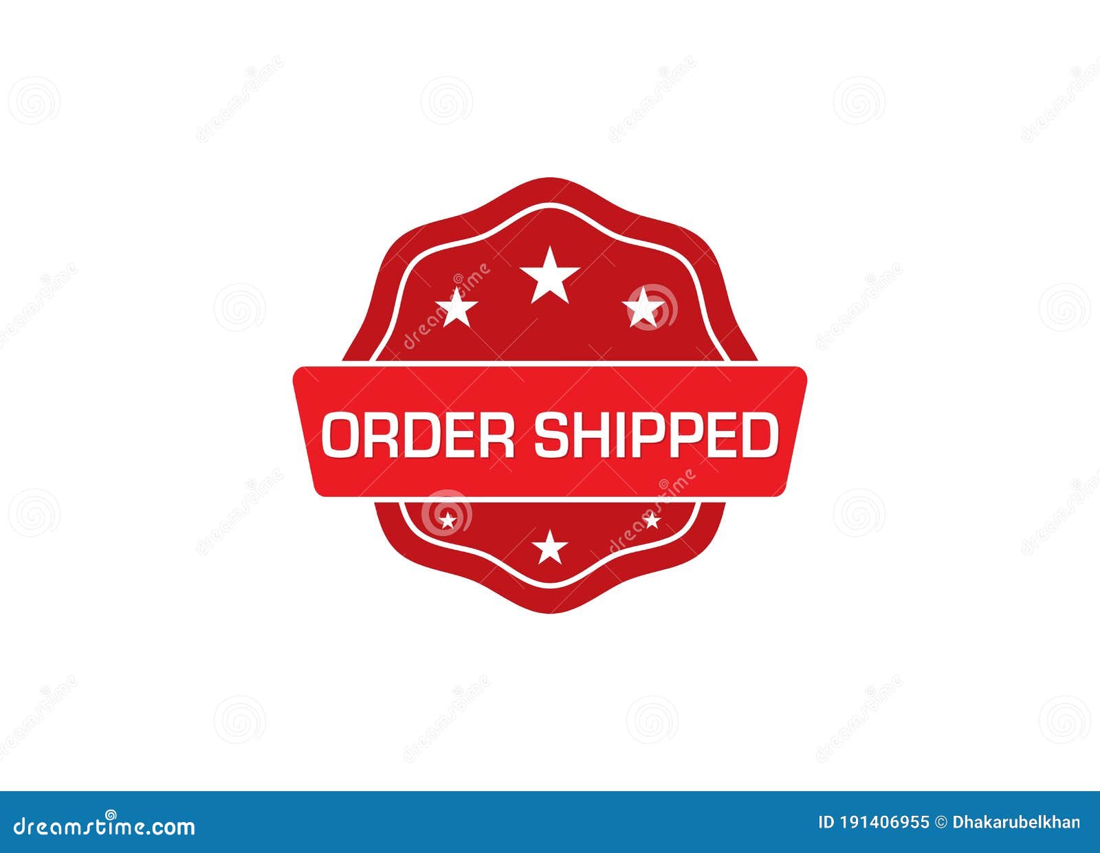 Order Shipped Label Sticker,Order Shipped Badge Sign Stock Vector ...
