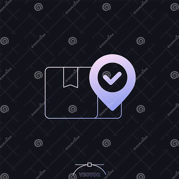 Order Shipping Icon with a Gradient Stock Illustration - Illustration ...