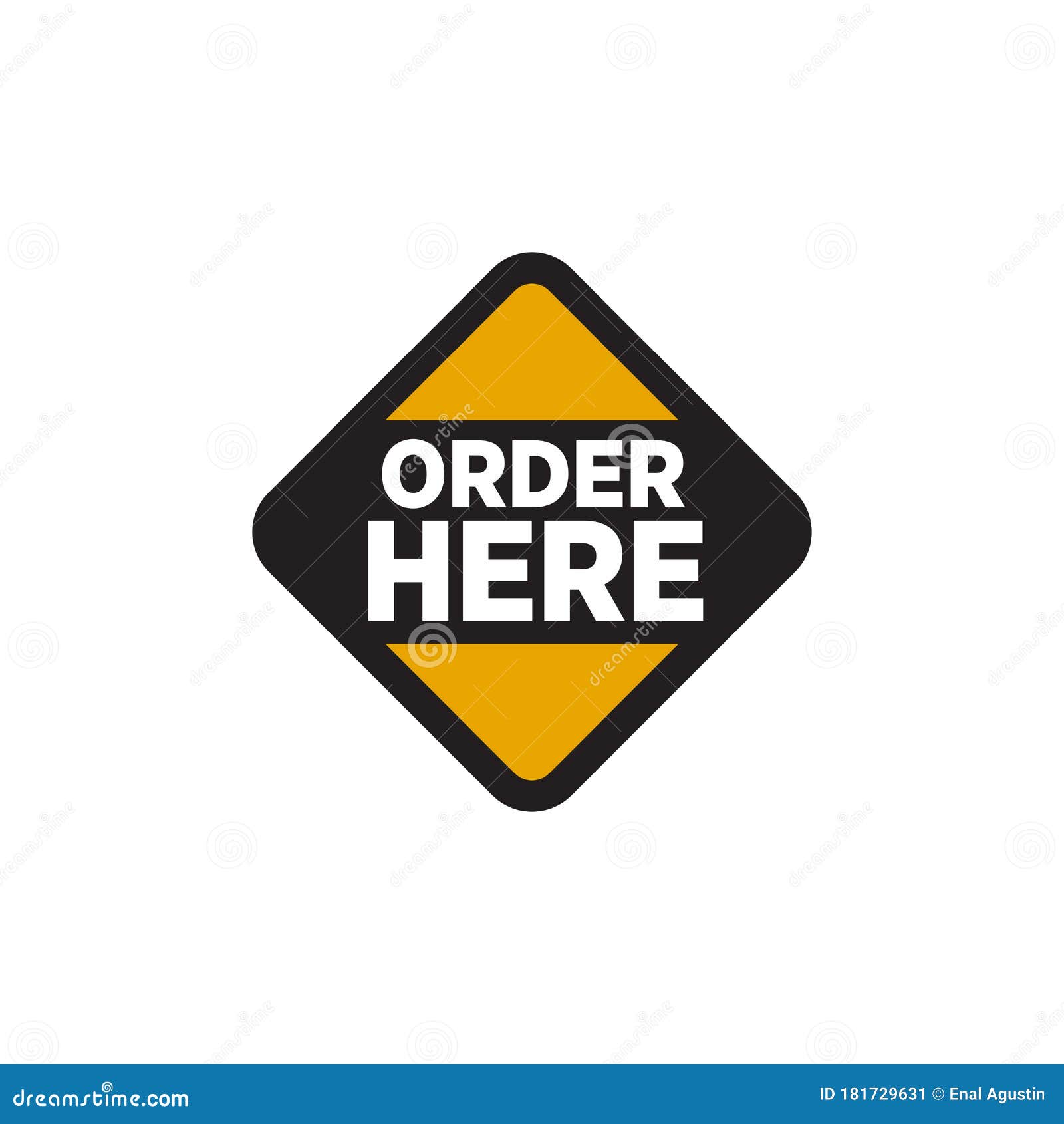 Order Sign Logo Design Template Stock Illustration - Illustration of ...