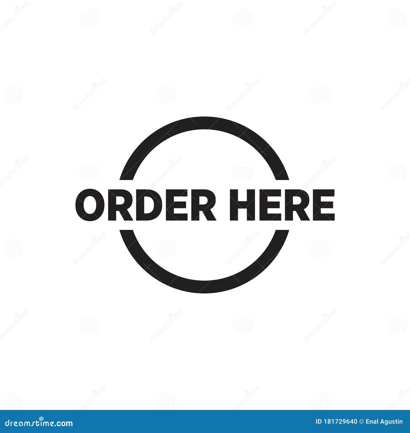 Order Sign Logo Design Template Stock Illustration - Illustration of ...