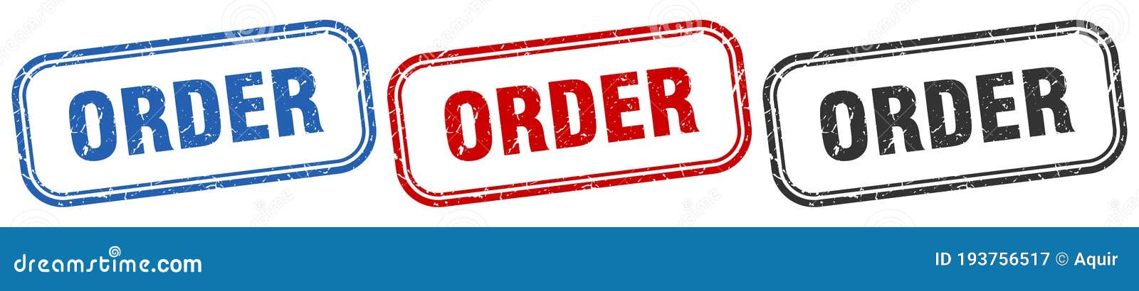 Order Square Isolated Sign Set. Order Stamp Stock Vector - Illustration ...