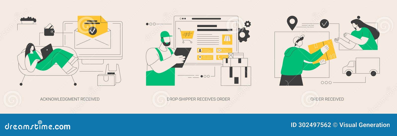 Order Status Abstract Concept Vector Illustrations. Stock Vector ...
